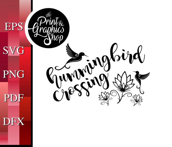 Hummingbird Crossing SVG EPS Clipart Vector Digital - Etsy