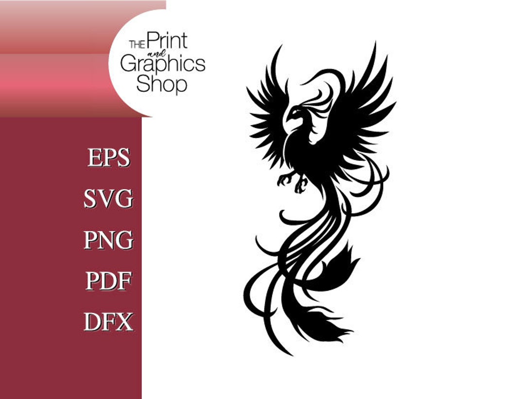 Phoenix SVG, Mythical Creature, Instant Download, Clipart, Digital ...