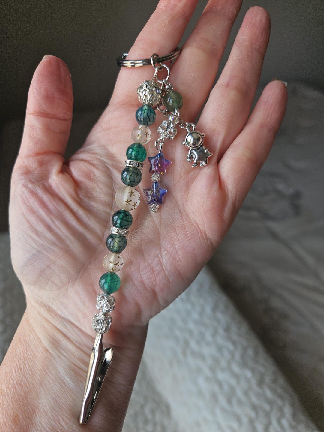 Wand Clip, Smoke Clip, Cigarette Holder, Alligator Clip, Beaded Smoking ...