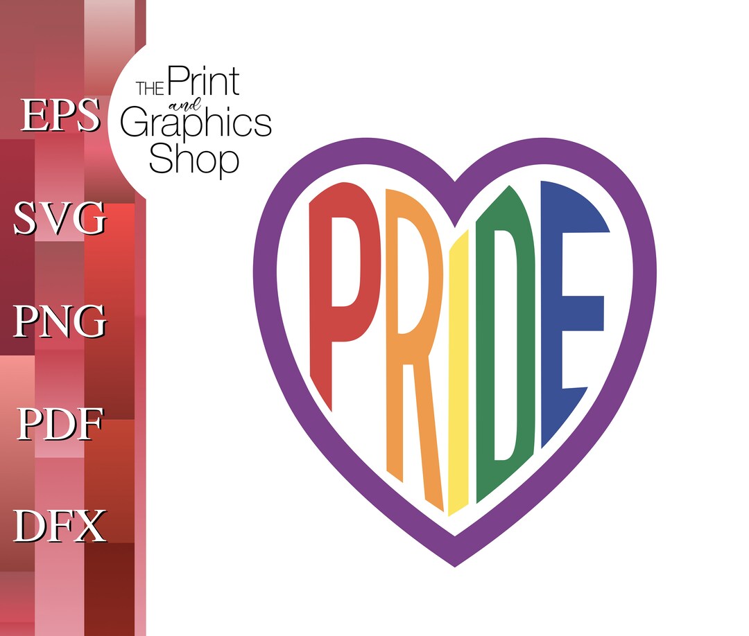 Pride Heart SVG Pride Month Svg Cricut Cut File Clipart - Etsy