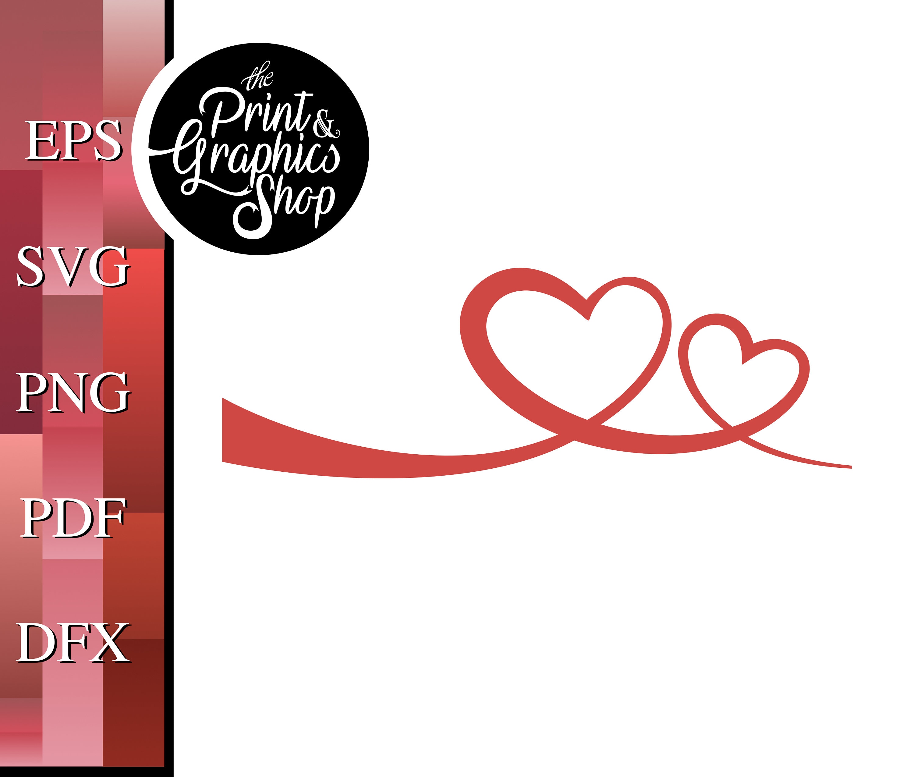 Corazones entrelazados SVG EPS Clipart Heart svg Vector - Etsy México