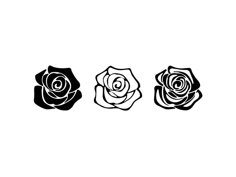 Roses SVG EPS Clipart Rose Svg Vector Digital Download - Etsy