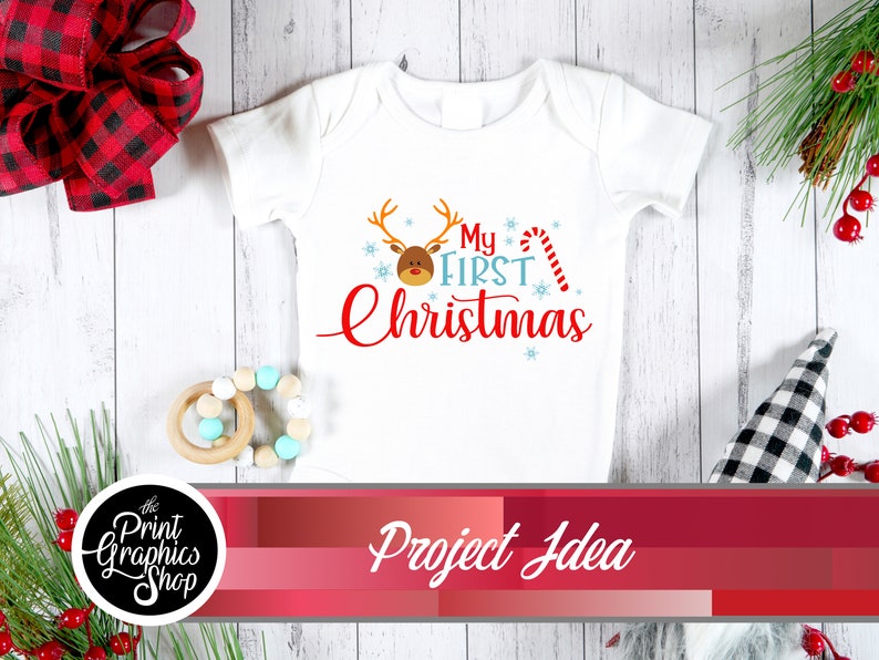 My First Christmas, Christmas Clipart, Cricut Cut File, Baby Clipart ...