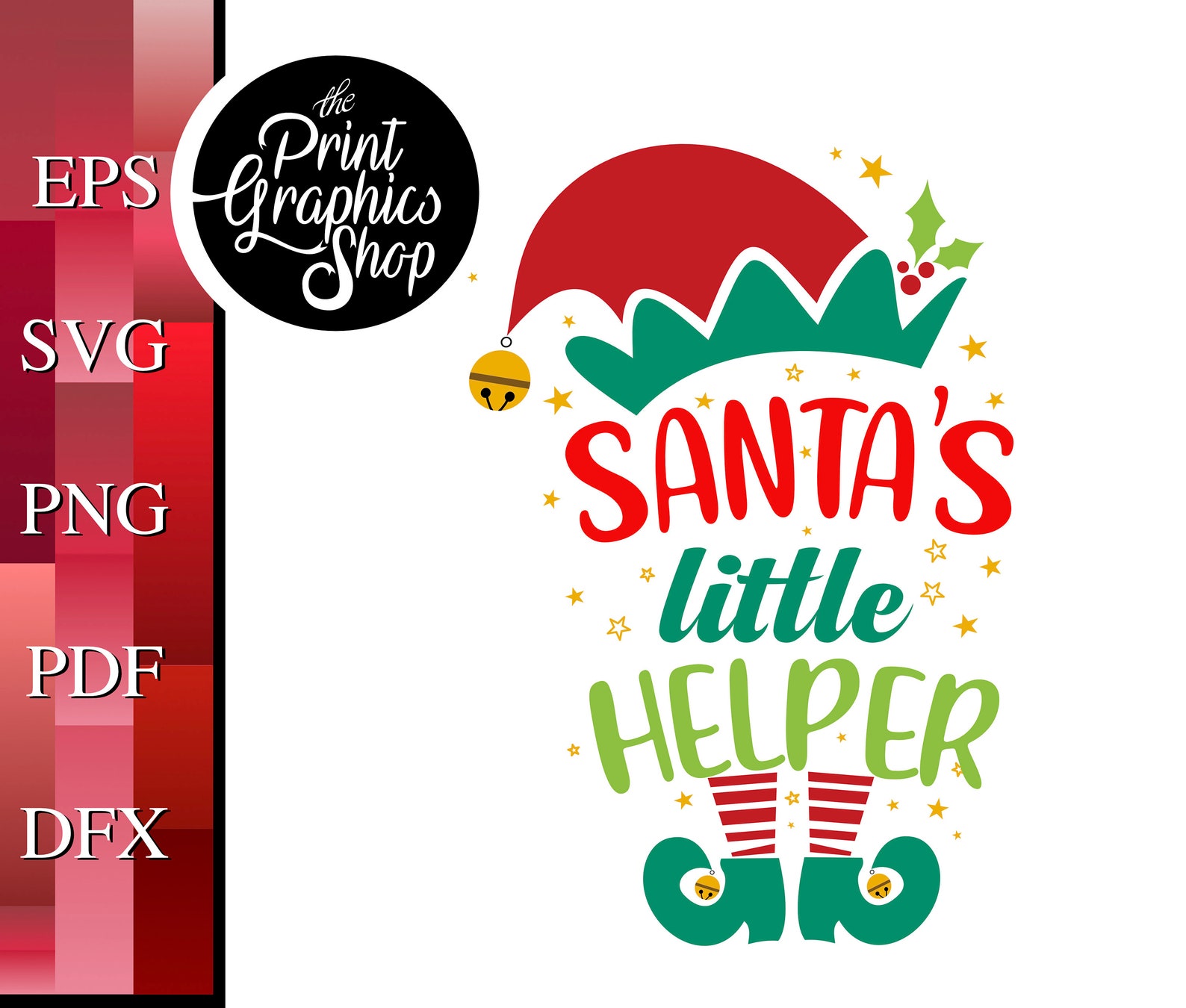 Santas Little Helper Helper Elf SVG Christmas Christmas - Etsy