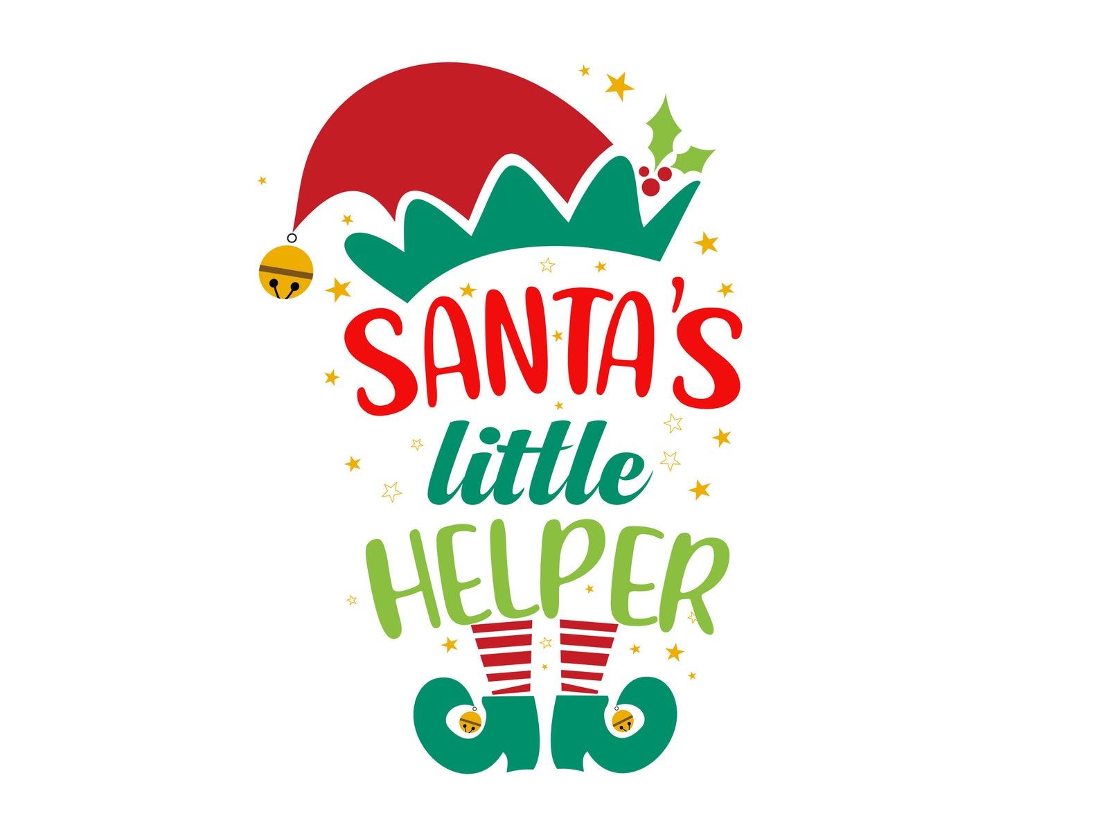 Santas Little Helper Helper Elf SVG Christmas Christmas - Etsy