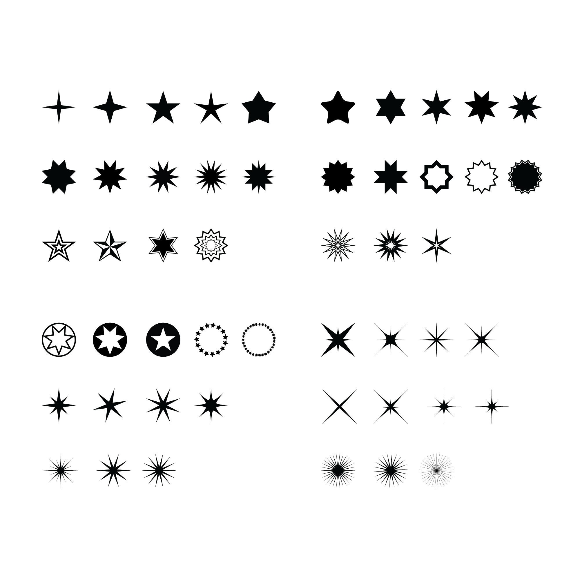 Stars SVG, Stars Clipart, PNG, DFX, Eps, Pdf, Cut File, Cricut Cut File ...