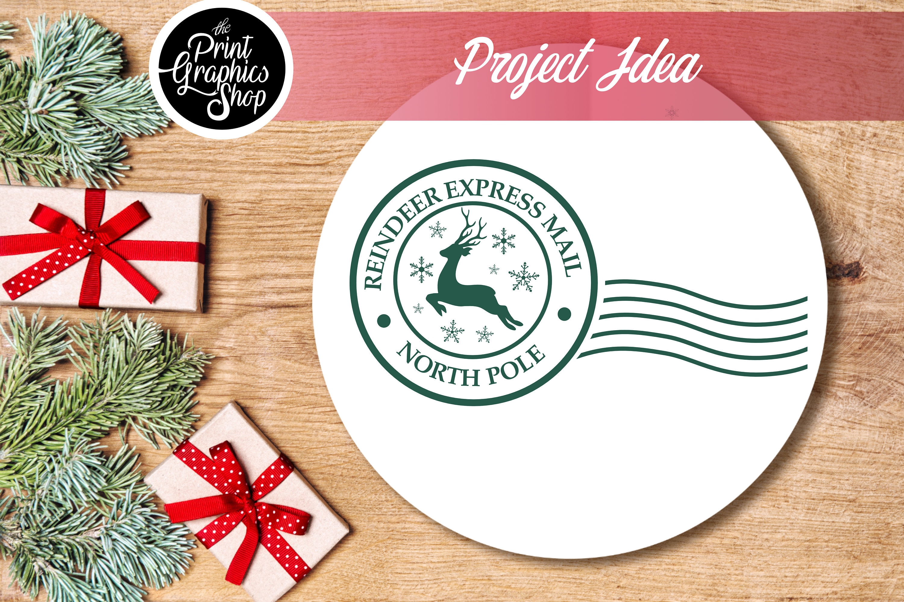 Reindeer Express Mail Christmas Clipart Reindeer Stamp | Etsy