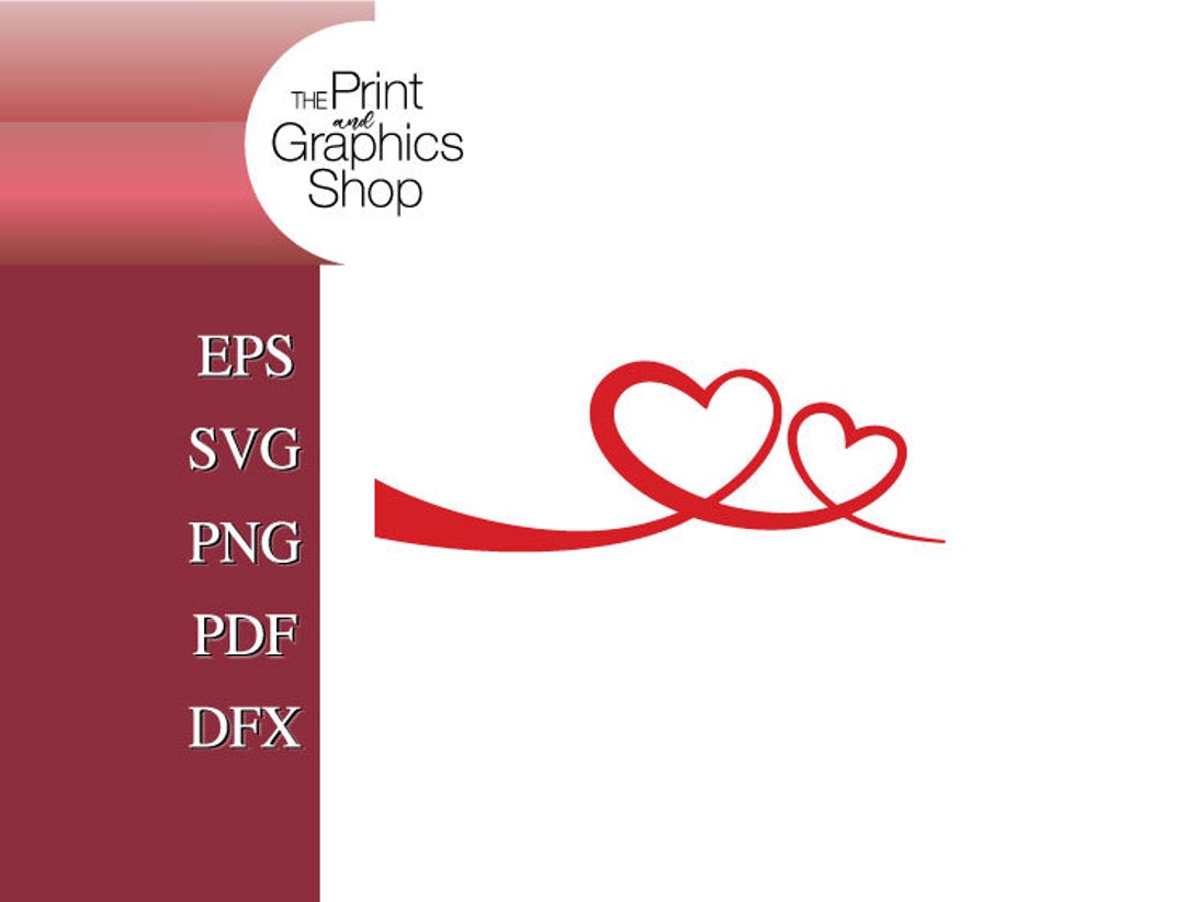 Intertwined Hearts, SVG, EPS, Clipart, Heart Svg, Vector, Digital ...