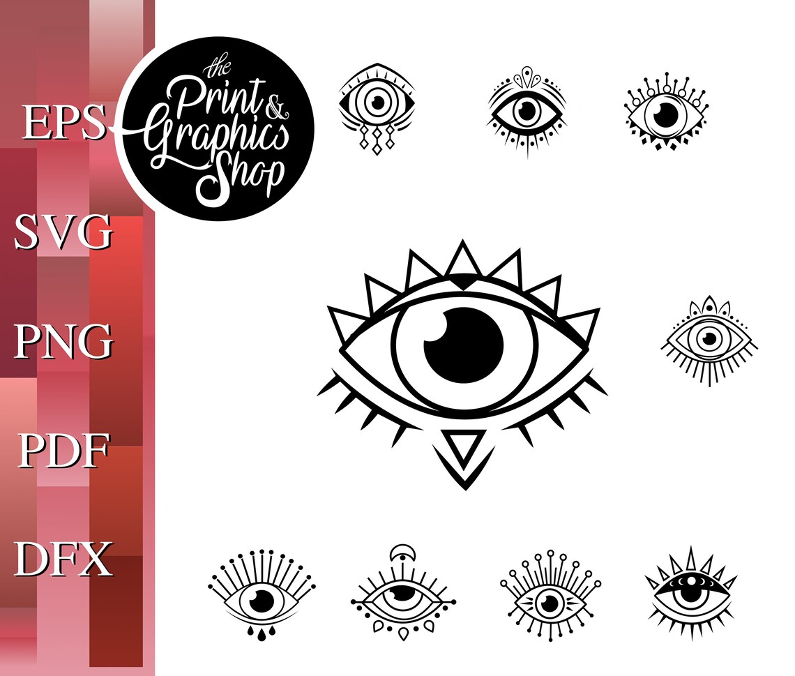 Evil Eye Mystical Eyes Evil Seeing Eye SVG Celestial SVG | Etsy