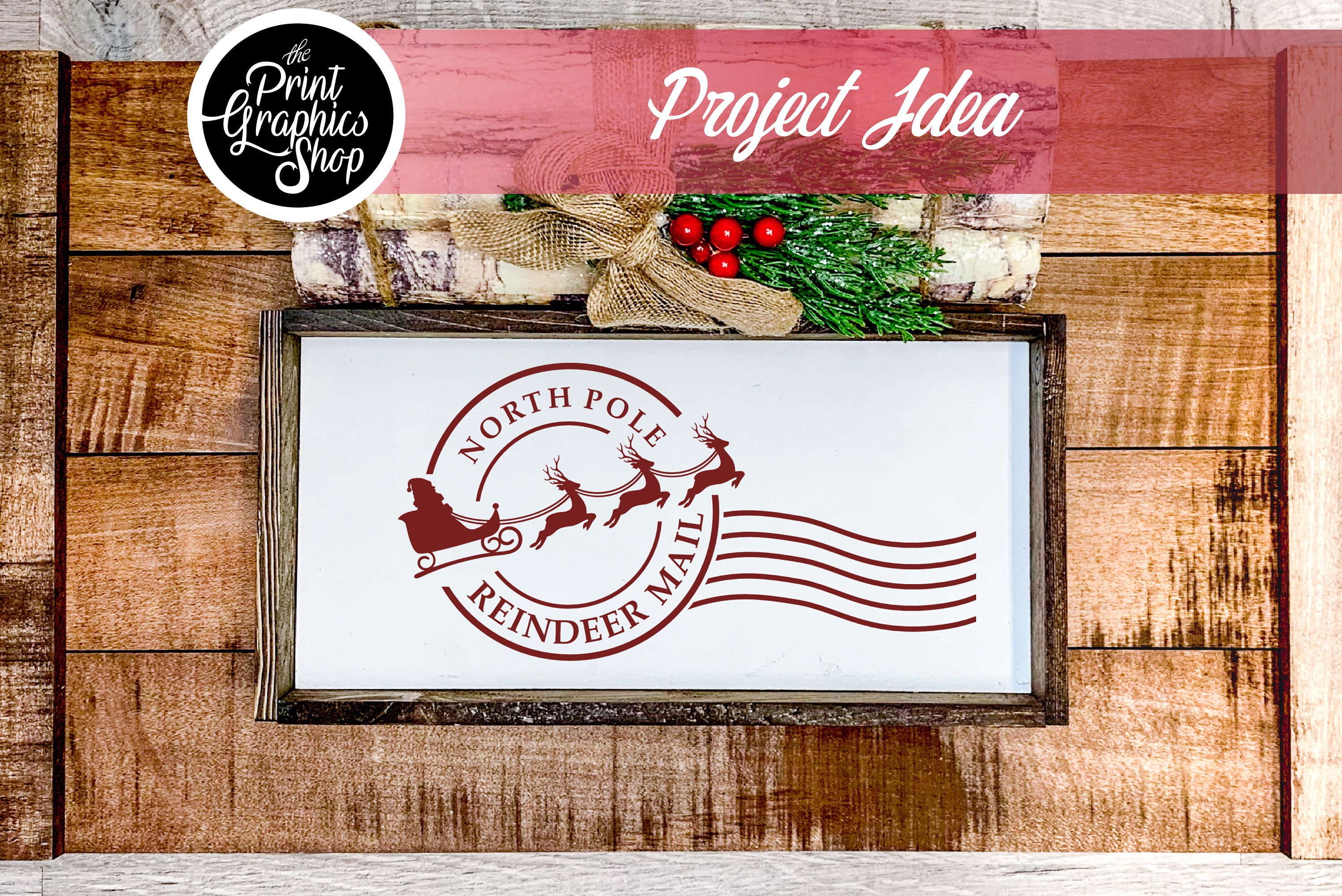 Reindeer Express Mail Christmas Clipart Reindeer Stamp | Etsy