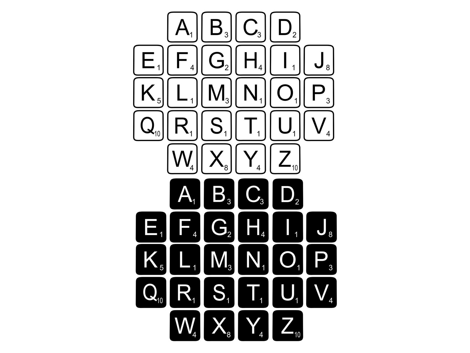 Scrabble Tiles Clipart Vector Digital Download Instant | Etsy