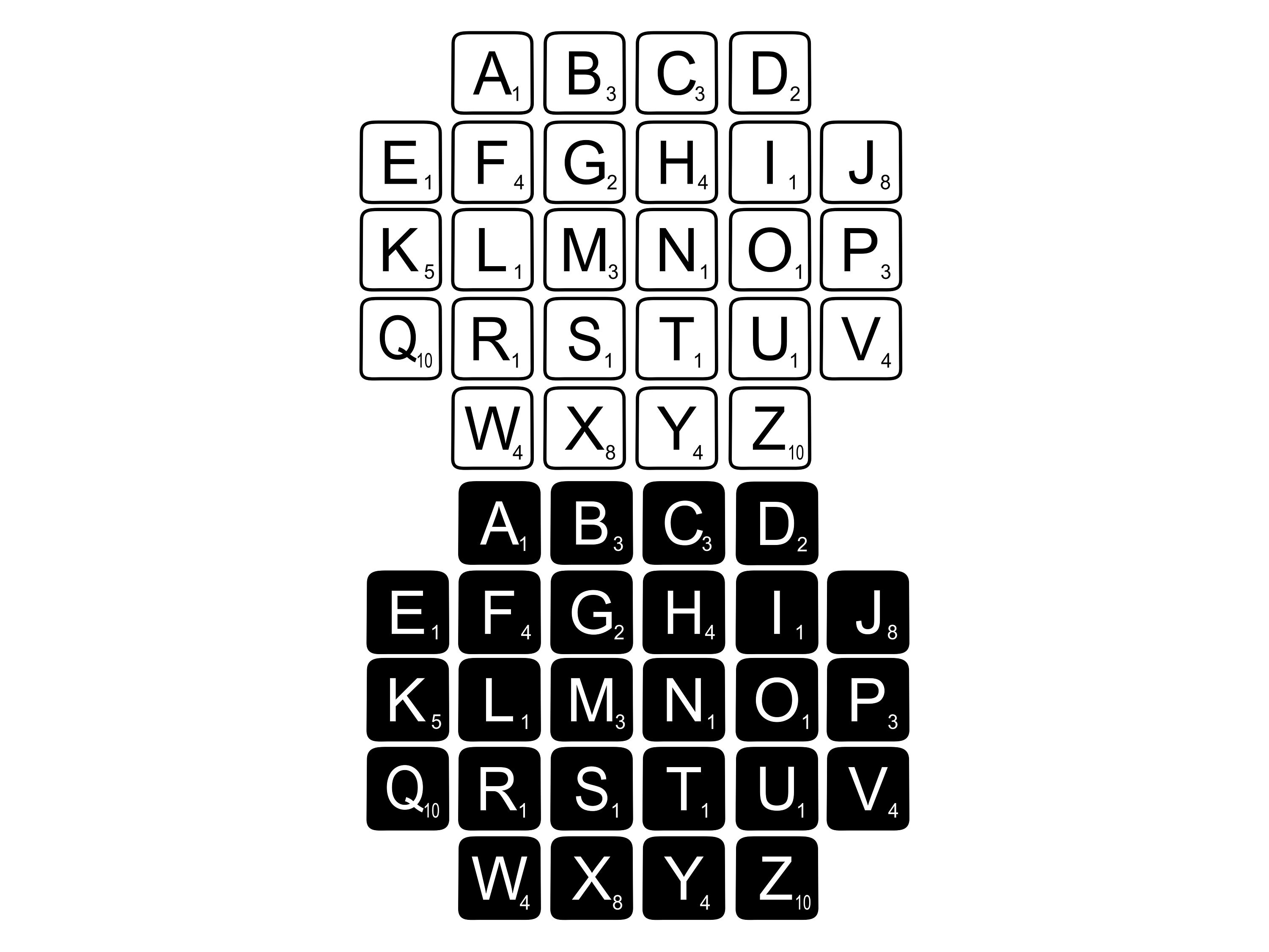 Scrabble Tiles Clipart Vector Digital Download Instant - Etsy