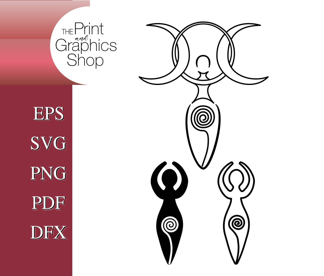Fertility Goddess SVG, Triple Goddess SVG, Pagan, Witchcraft Svg ...
