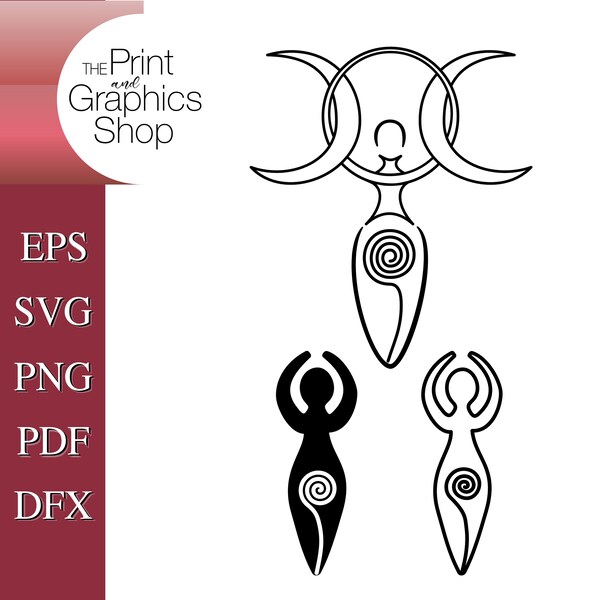 Triple Goddess Svg - Etsy