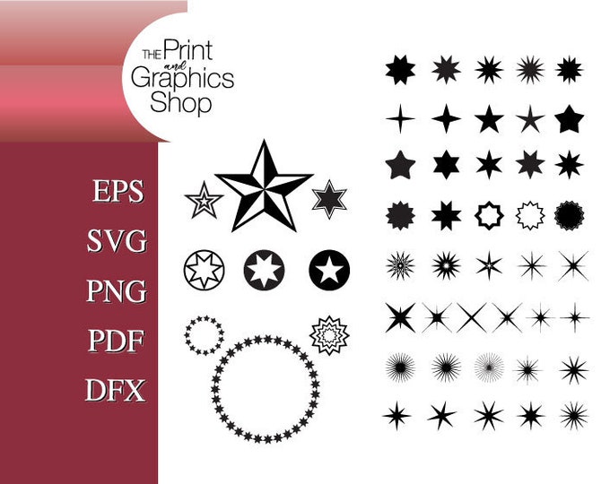 Star and Sparkles SVG, Celestial Svg Files for CRICUT, Astrology Stars ...