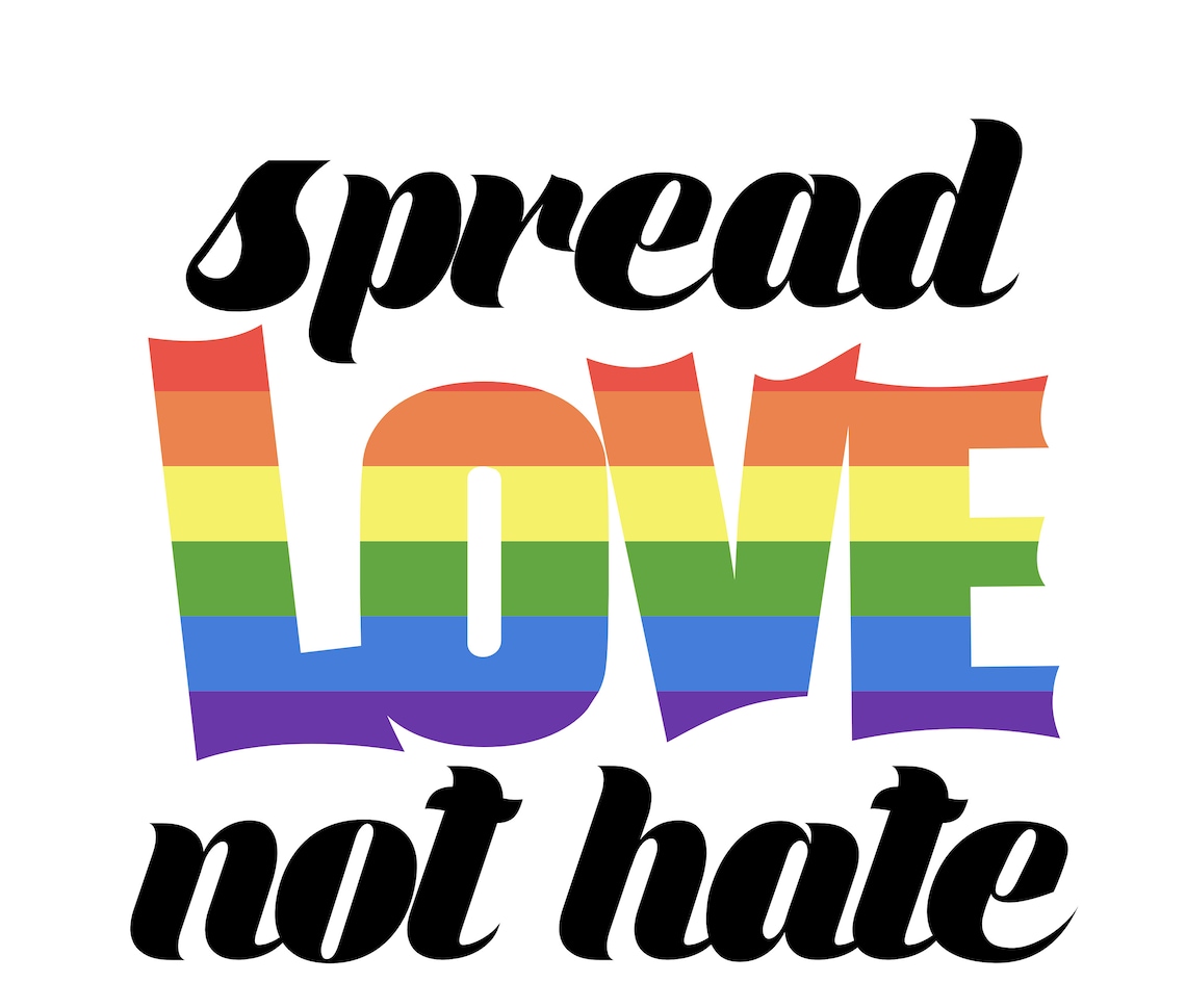 Spread Love Not Hate Pride Month Cricut Cut File SVG PDF - Etsy