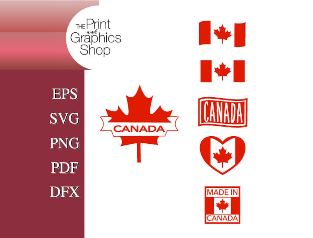 Canada Flag SVG, Clipart, Vector, Digital Download, Instant Download ...