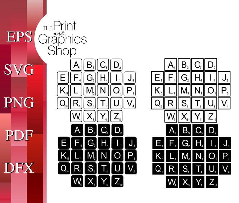 Scrabble Tiles Clipart Vector Digital Download Instant - Etsy