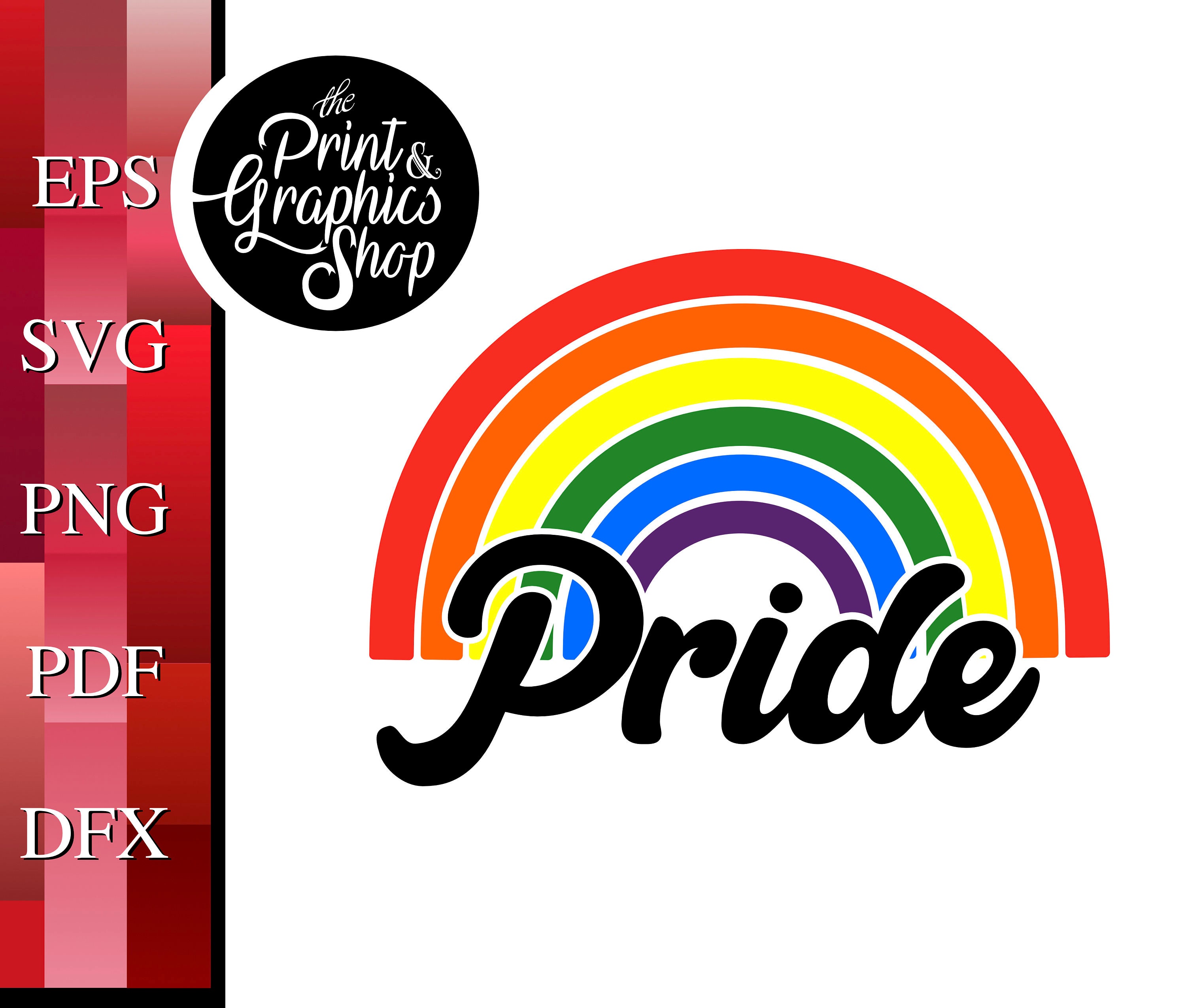 Pride Rainbow SVG Pride Month Svg Cricut Cut File SVG PDF - Etsy