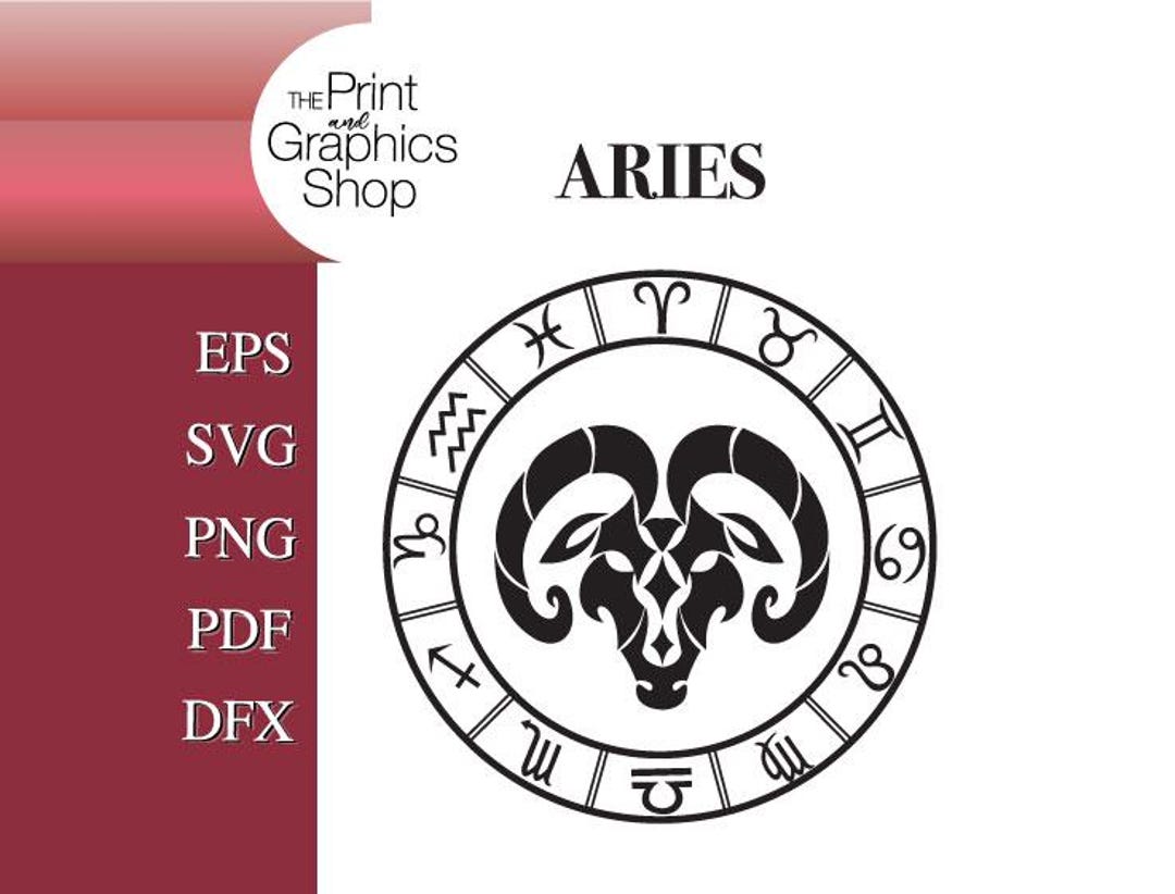 Aries SVG, Vector, Digital Download, Zodiac SVG, Cut File, Astrological ...