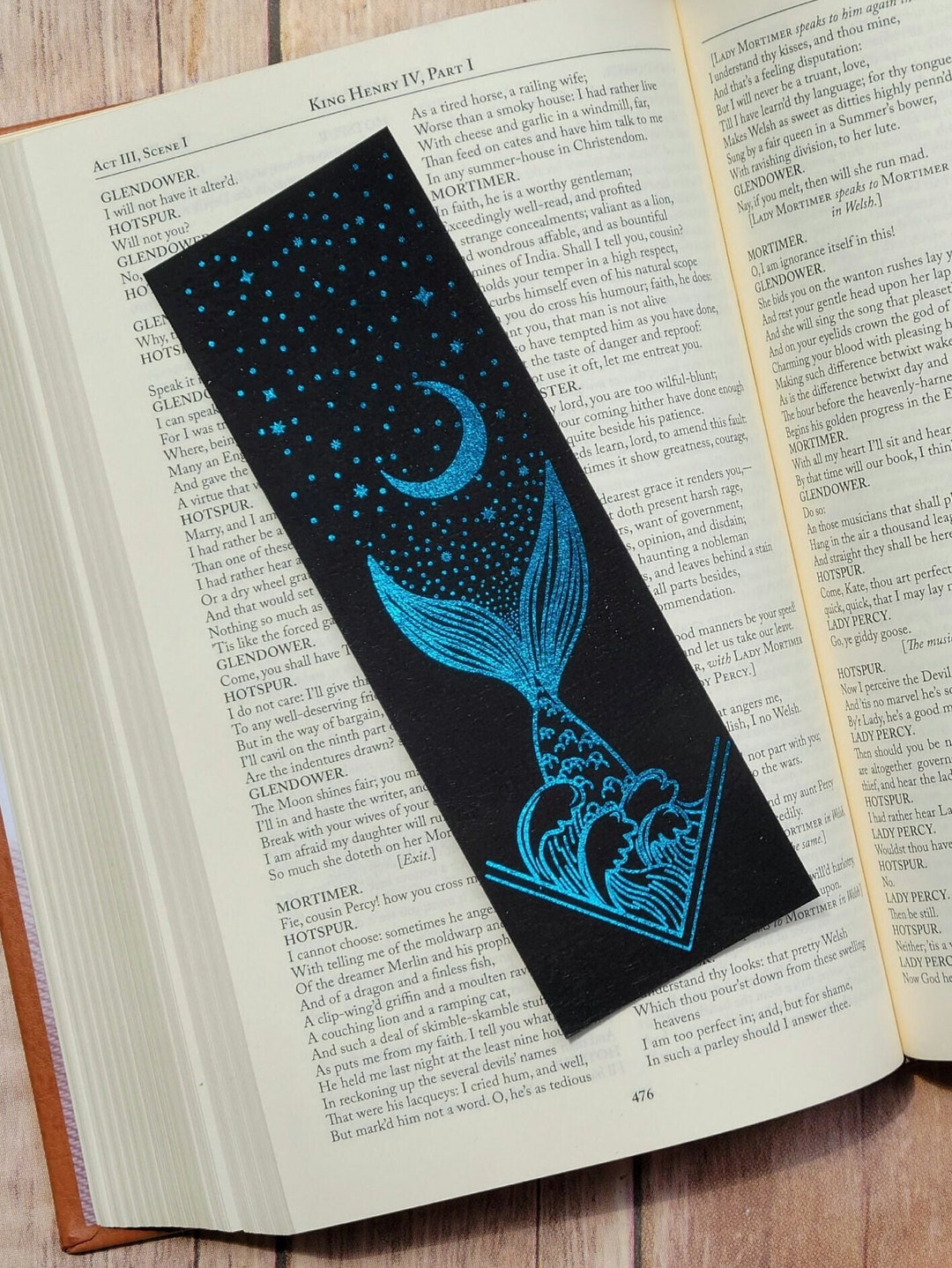 Mermaid Bookmark, Celestial Bookmark, Foil Print, Mermaid Tail, Bookish ...