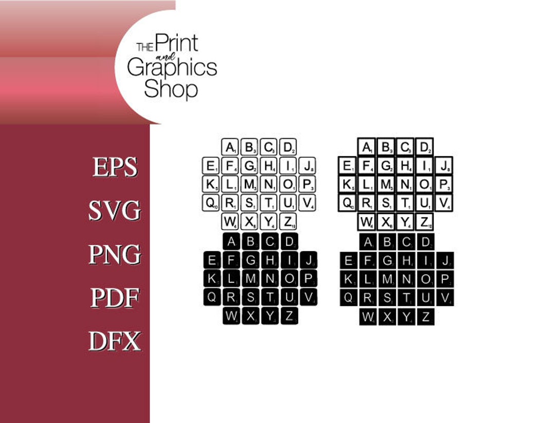 Scrabble Tiles, Clipart, Vector, Digital Download, Instant Download ...