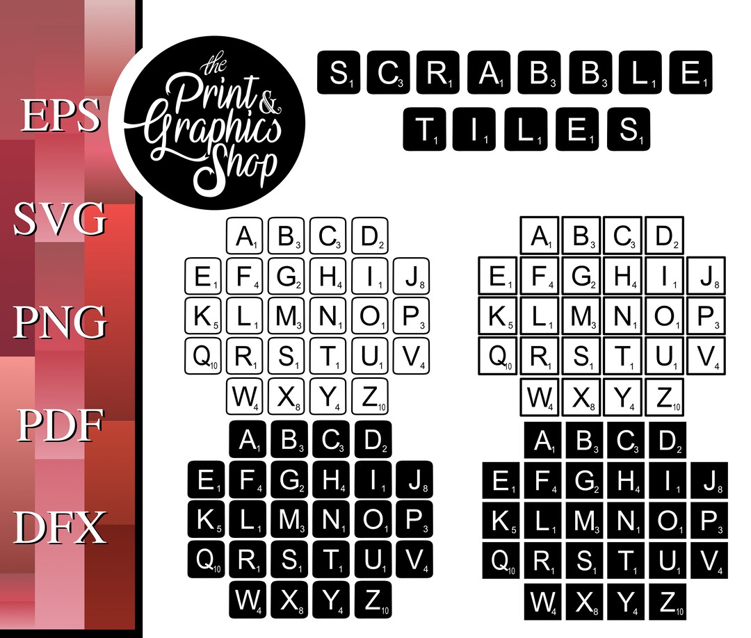 Scrabble Tiles Clipart Vector Digital Download Instant - Etsy