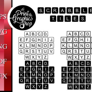 Scrabble Tiles Clipart Vector Digital Download Instant | Etsy