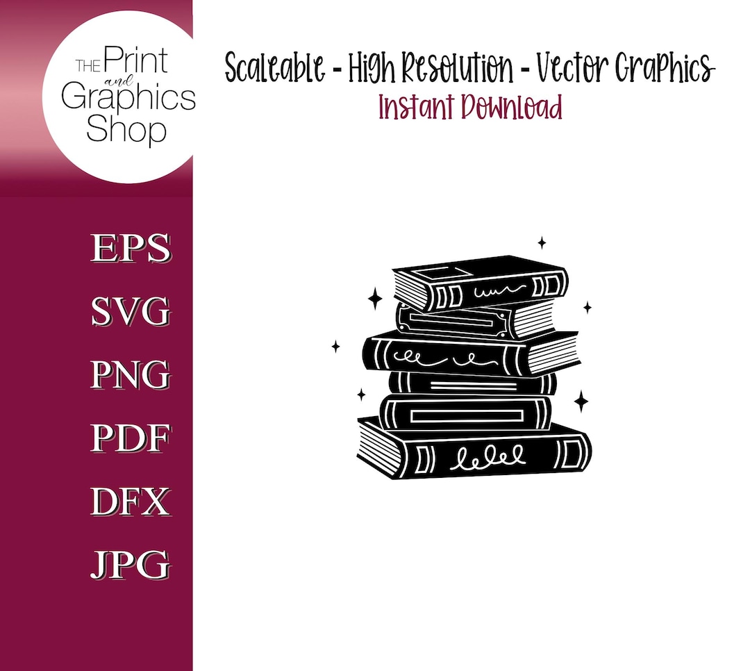 Books SVG Bundle, Stack of Books Svg, Book Lover SVG, Reading SVG ...