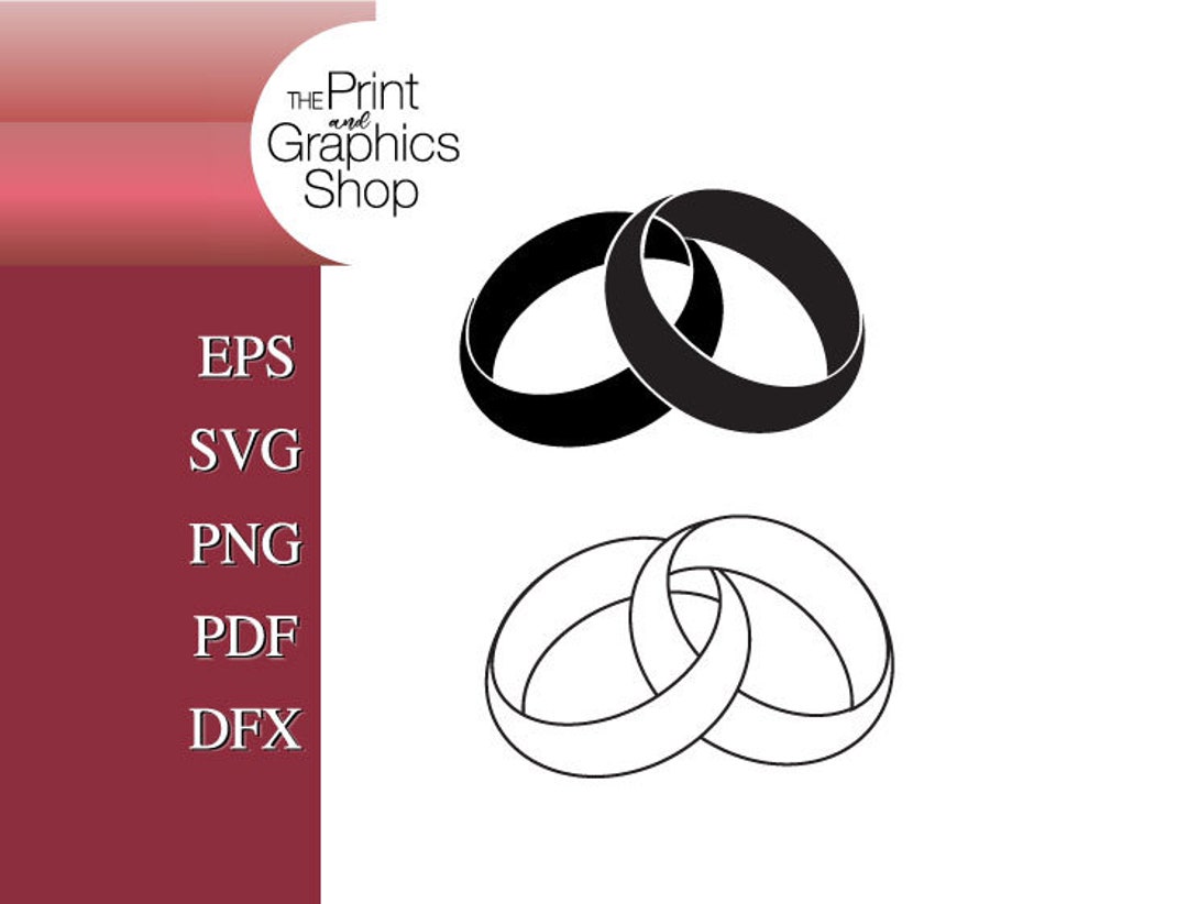 Wedding Bands SVG, Ring Svg, Instant Download, Clipart, Digital ...