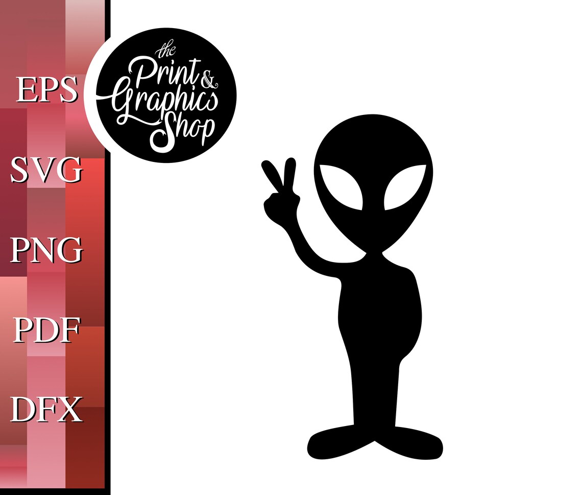Alien SVG Clipart Vector Digital Download Instant | Etsy Canada