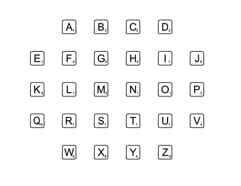 Scrabble Tiles Clipart: Vector Cut File (digital Download) - Etsy