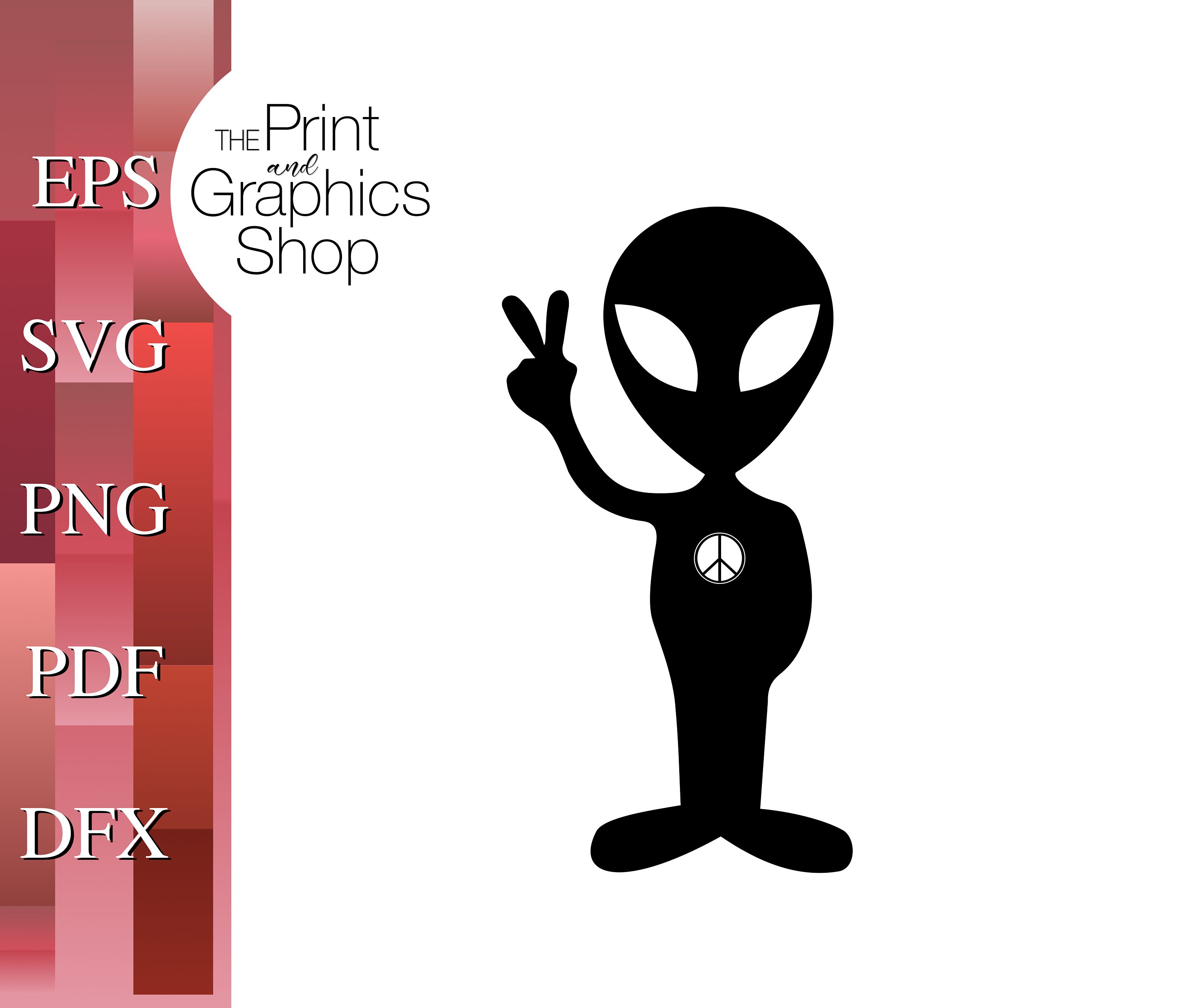 Alien SVG Clipart Vector Digital Download Instant - Etsy UK