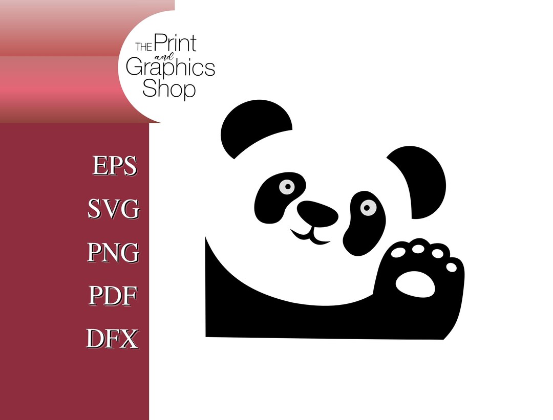 Panda SVG, Panda Clipart, Panda Cut File, Panda Bear, Instant Download ...