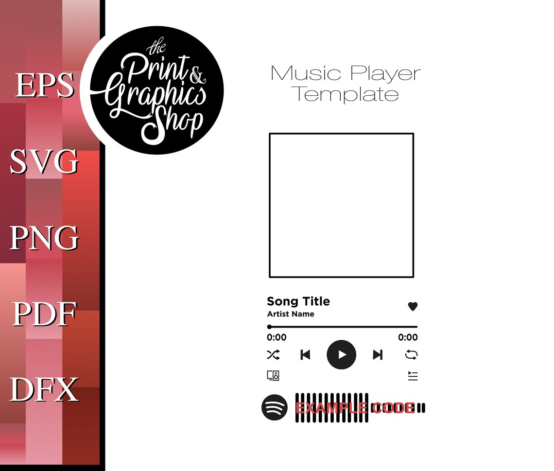 Music Player Template SVG Cricut Music Player Clipart Music | Etsy