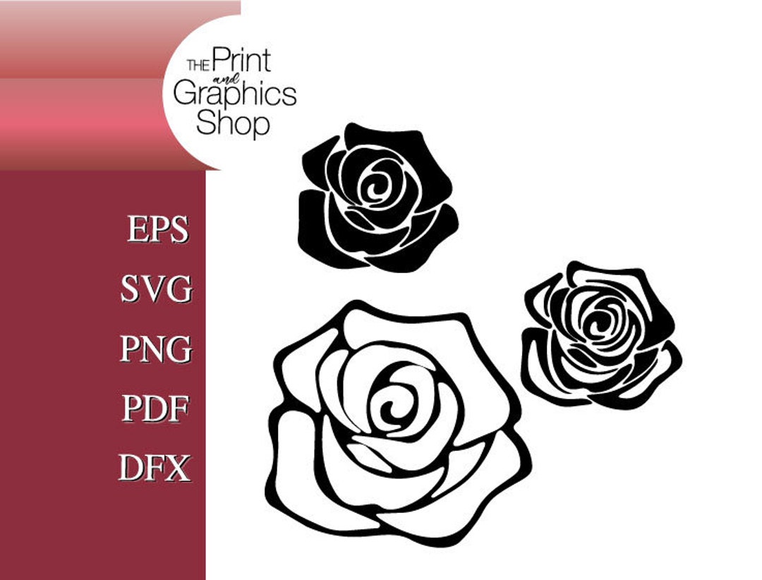 Roses SVG, EPS, Clipart, Rose Svg, Vector, Digital Download, Instant ...