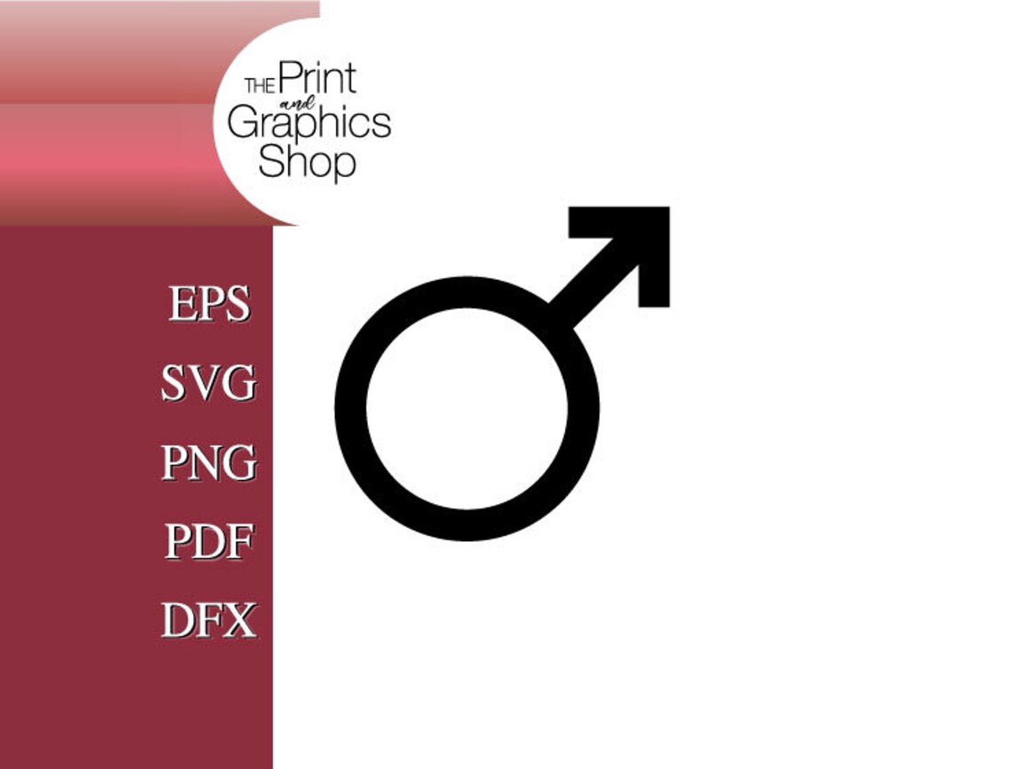 Male Symbol SVG Clipart: Gender Sign Cut File (digital Download) - Etsy