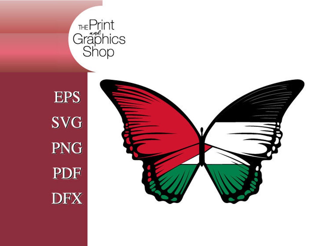 Palestine Butterfly SVG, Butterfly SVG, Palestine Butterfly, Palestine ...