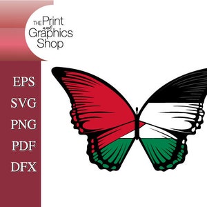 Palestine Butterfly SVG, Butterfly SVG, Palestine Butterfly, Palestine ...