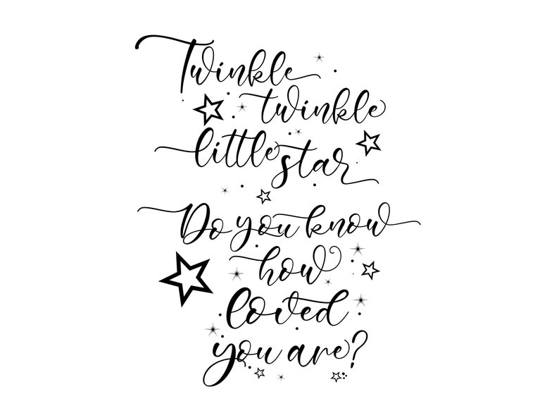 Twinkle Star Nursery Rhyme SVG Clipart (digital Download) - Etsy
