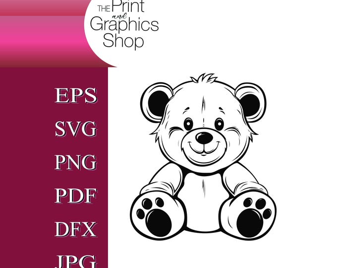 INSTANT Download. Cute Little Bear Svg Cut File and Clip Art. B_10 ...