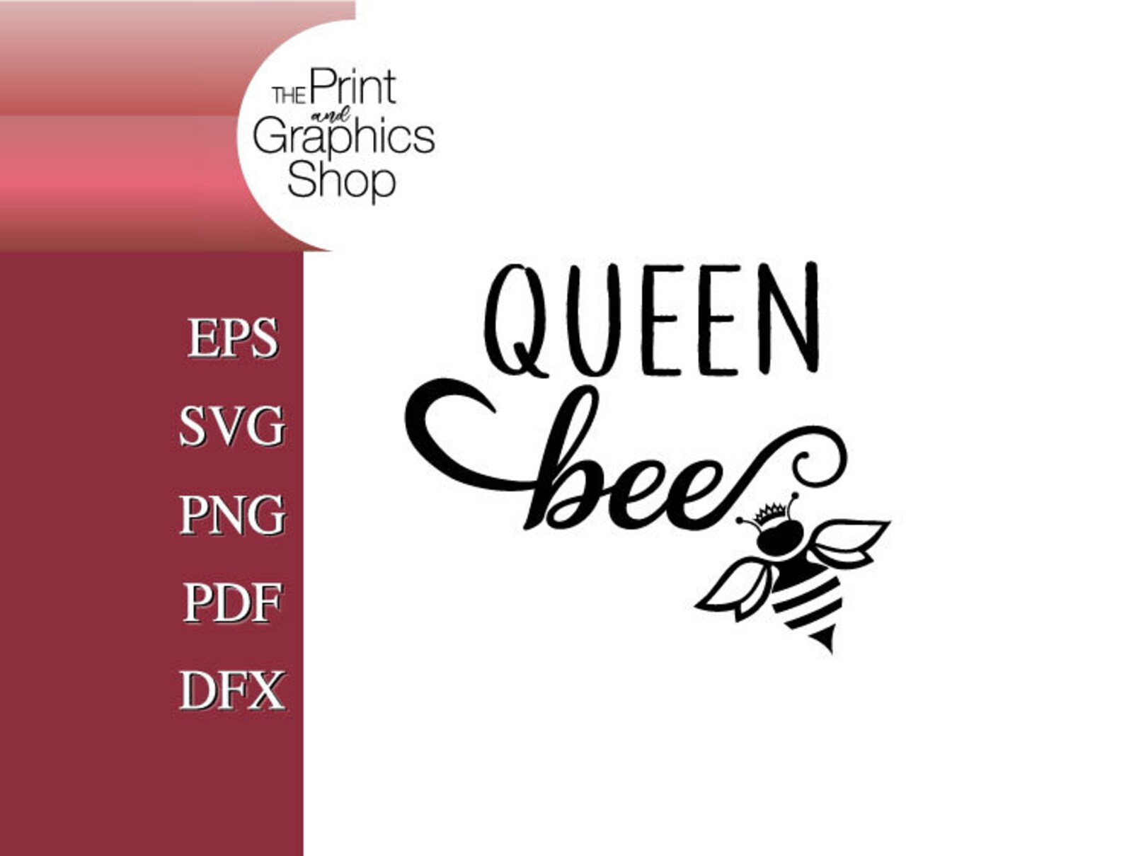 Queen Bee, SVG, EPS, Dfx, Pdf, Clipart, Queen Bee, Digital Download ...