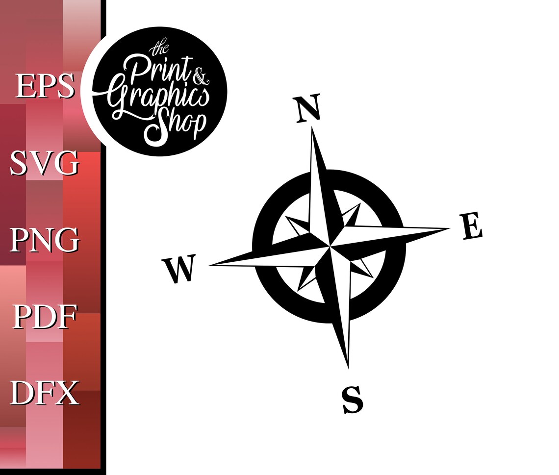 Compass SVG Compass Rose SVG Nautical Compass Svg EPS - Etsy Canada