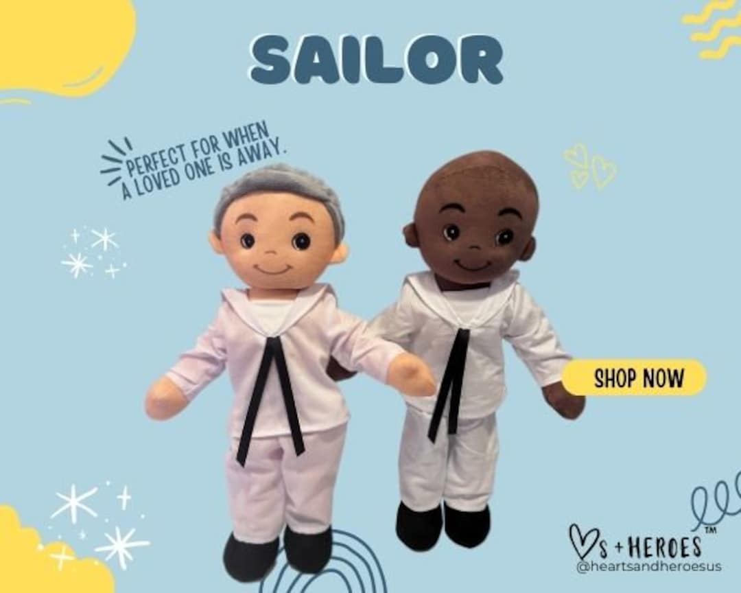 Navy Doll/ Sailor Doll /custom Handmade Doll/fabric Heirloom Doll/boy ...