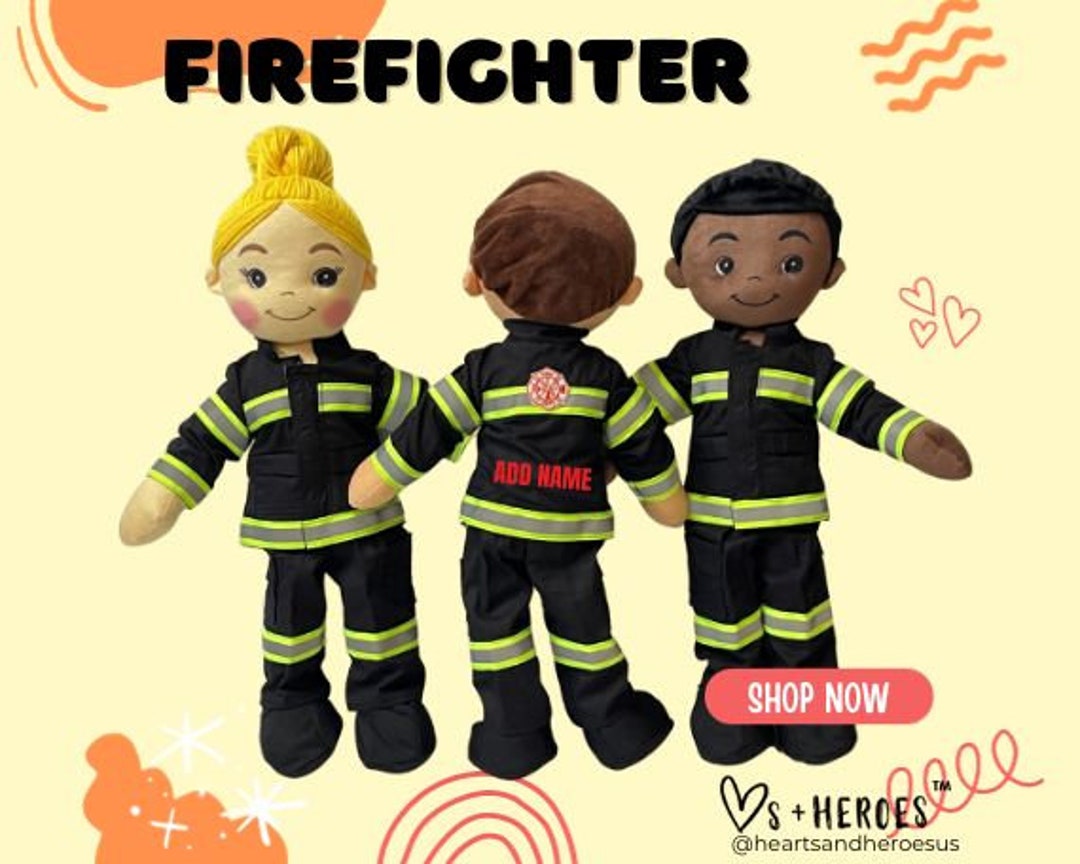 Firefighter Doll/firefighter Gift/ Custom Doll/first Responder Doll ...