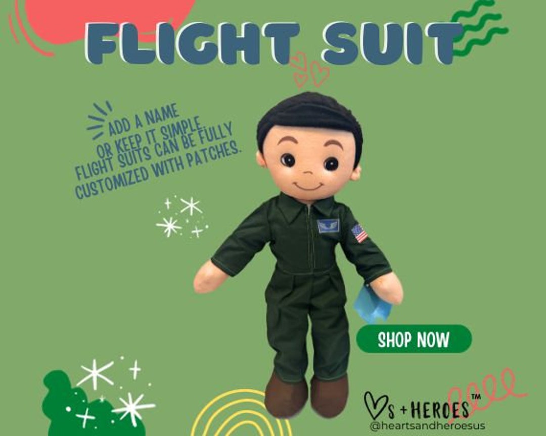 Airman Flight Suit Doll/ Custom Handmade Doll/fabric Heirloom Doll/boy ...