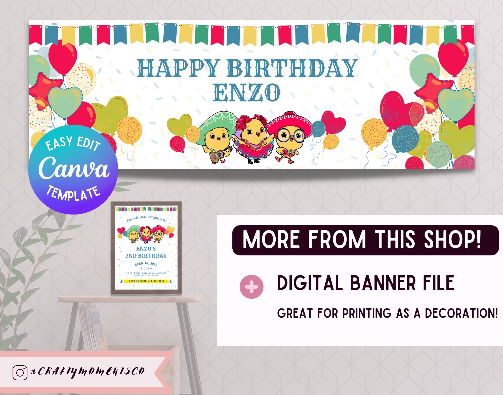 Canticos Welcome Sign, Fiesta Canticos Birthday, Digital Invite, Child ...