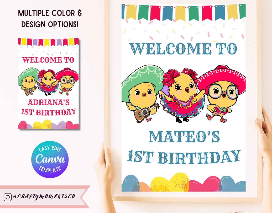 Canticos Welcome Sign, Fiesta Canticos Birthday, Digital Invite, Child ...