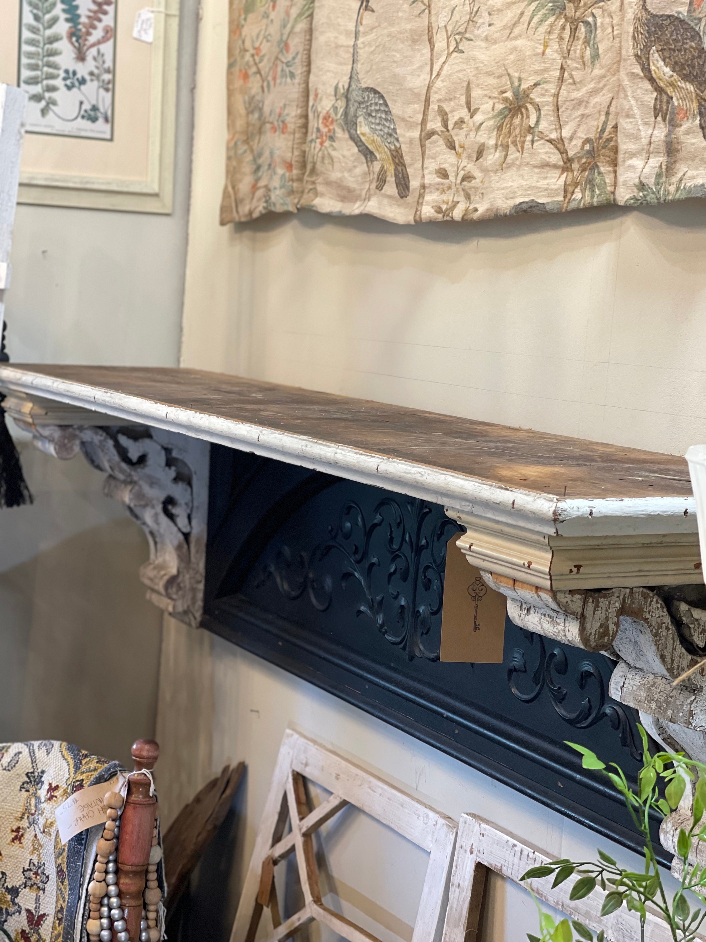 Reclaimed Wood Mantle, Antique Mantle, Handmade Mantle, Vintage Mantle ...