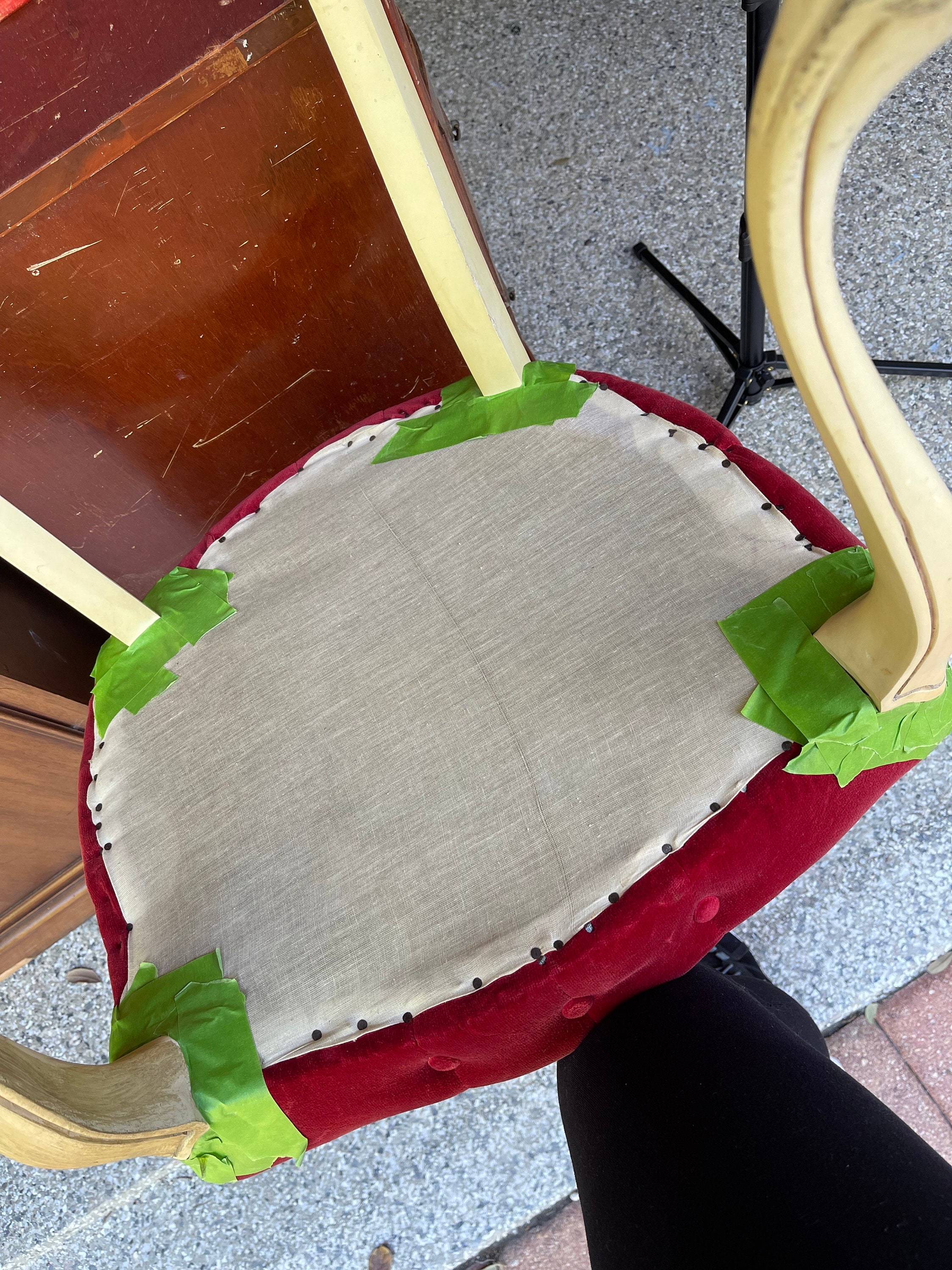 Vintage Chair, Vintage Accent Chair, Vintage Velvet Chair, Red Velvet ...